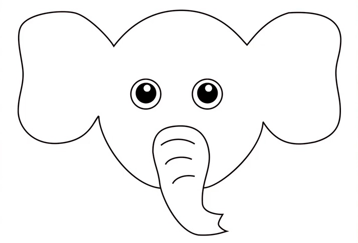 How to Draw an Elephant Face (4 Different Ways)